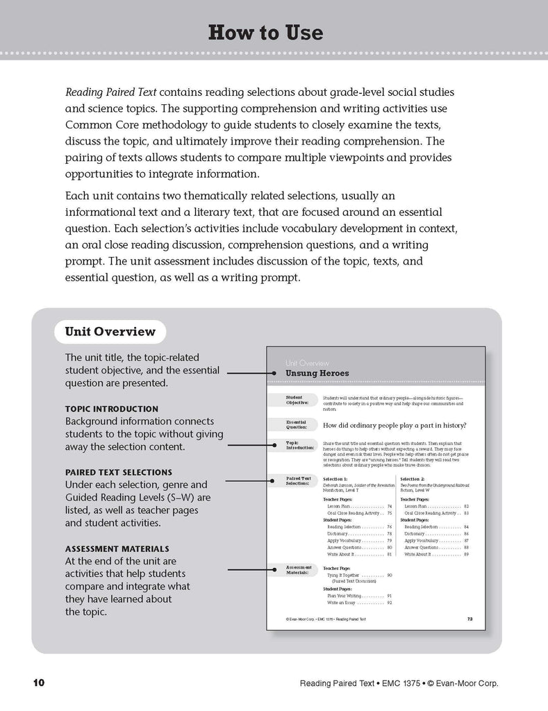 Reading Paired Text, Grade 5 - Teacher's Edition – Miller Pads & Paper