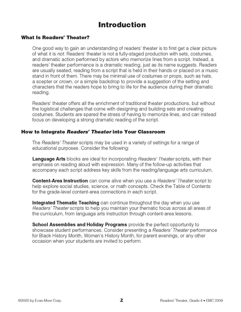 Readers' Theater, Grade 4 - Teacher Resource – Miller Pads & Paper