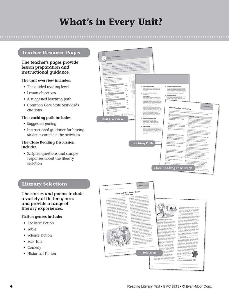 Reading Literary Text, Grade 5 - Teacher's Edition – Miller Pads & Paper