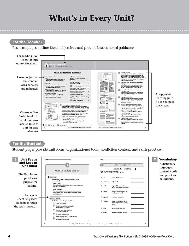 Text-Based Writing, Grade 4 - Teacher's Edition – Miller Pads & Paper