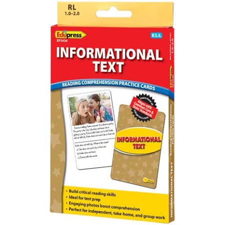 Reading Comprehension Practice Cards: Informational Text Yellow ...